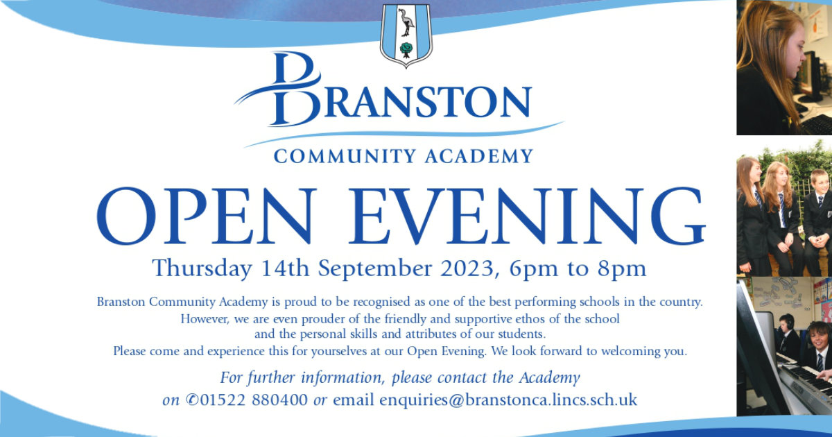 Open Evening - 14/09/2023 - Branston Community Academy